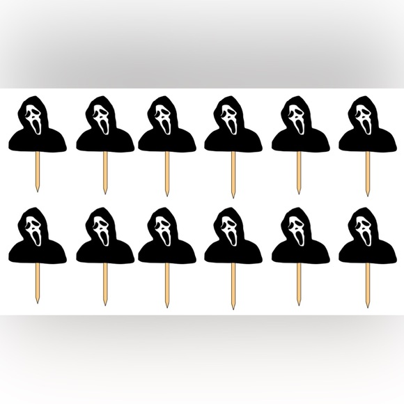 Party Supplies | Ghostface Lot Of 12 Cupcake Toppers | Poshmark